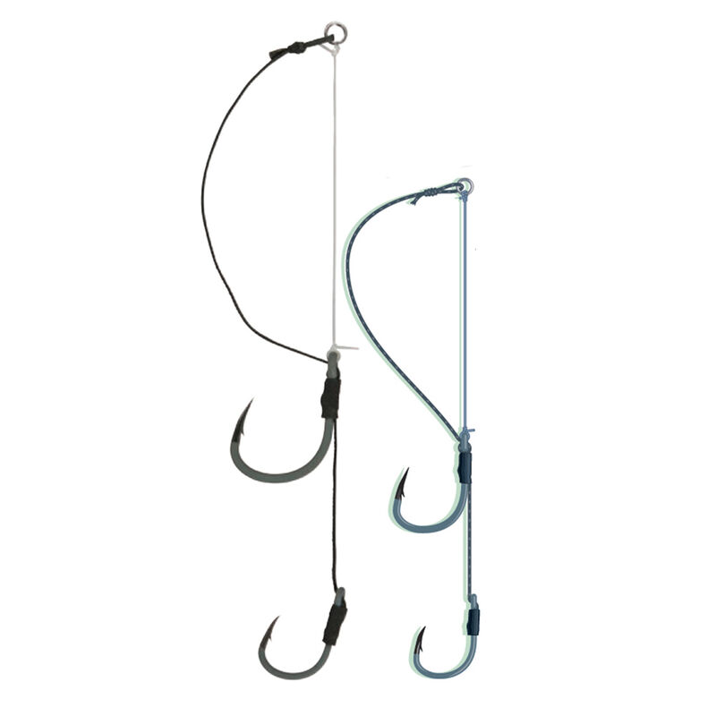 Bas de ligne monté silure madcat a-static clonk teaser bungee rig 8/0 + 6/0 (x1) - Bas de lignes ...