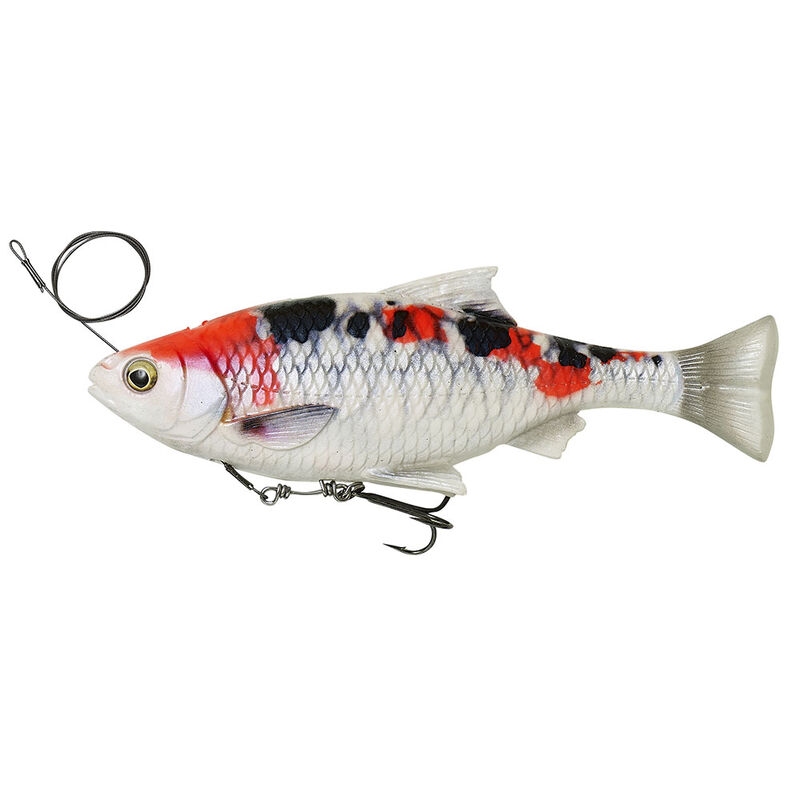 Leurre Souple Shad Savage Gear 4D Line Thru Pulse Tail Roach 21cm, 150g - Swimbaits pêche au ...