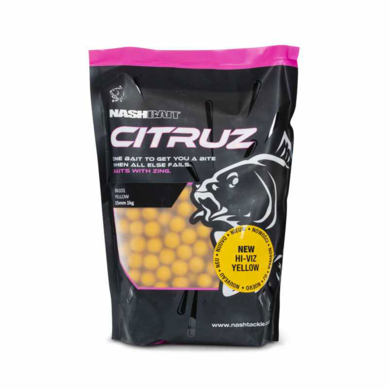 Bouillettes Nash Citrus Boilies Jaune 1kg - Denses pêche à la carpe ...
