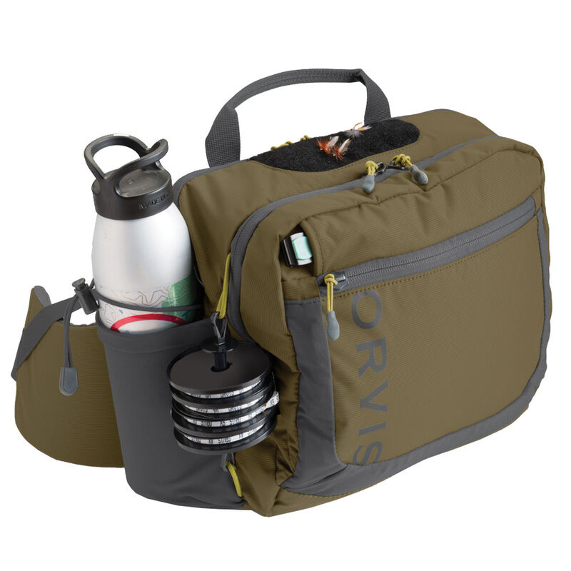 Sac mouche orvis safe passage hip pack olive grey - Sacs pêche à la ...