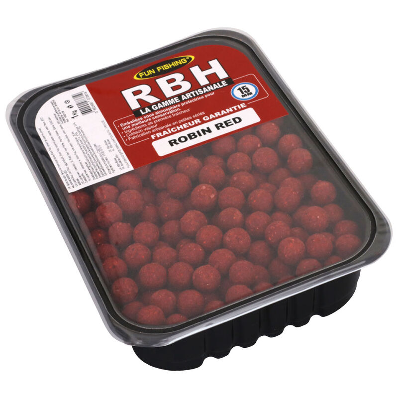 Bouillettes carpe fun fishing rbh boilies robin red 15mm 1kg | Pacific ...