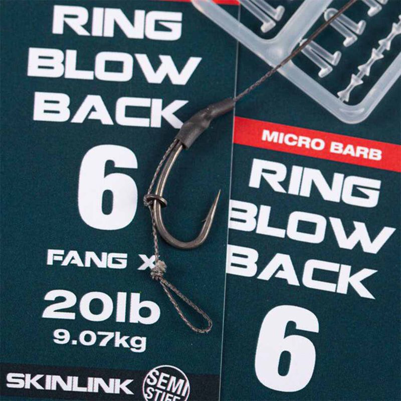 Bas de ligne Nash Ring Blow Back Rig Micro Barbed - Bas de Ligne Montés ...