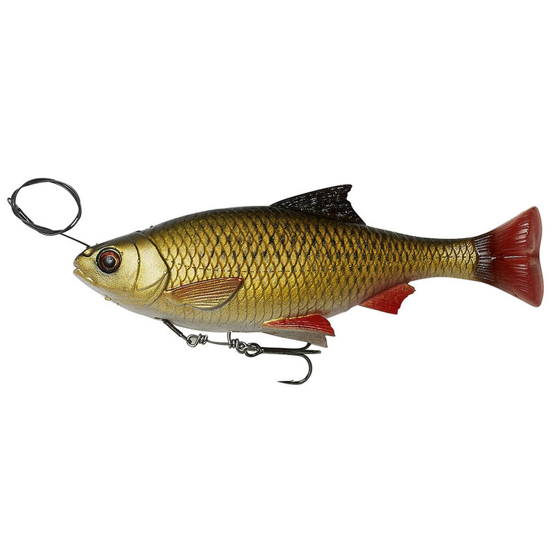 Leurre Souple Shad Savage Gear 4D Line Thru Pulse Tail Roach 21cm, 150g - Swimbaits pêche au ...