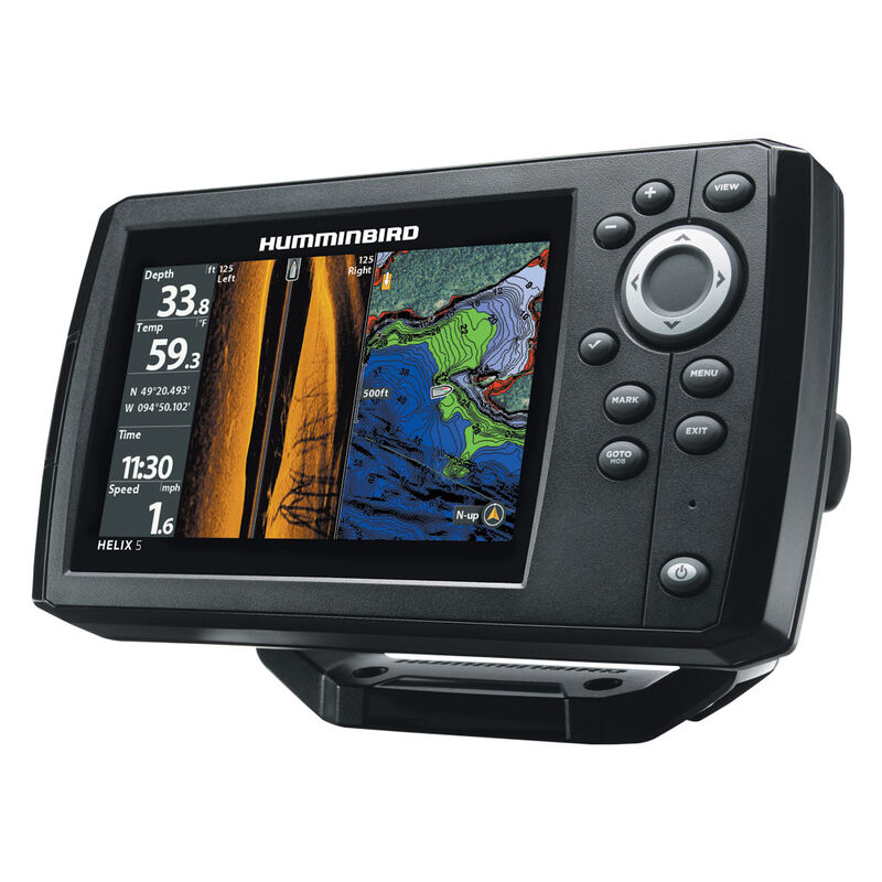 Combine sondeur gps humminbird helix 5g2 si sonde ta+t° 83/200/455khz ...