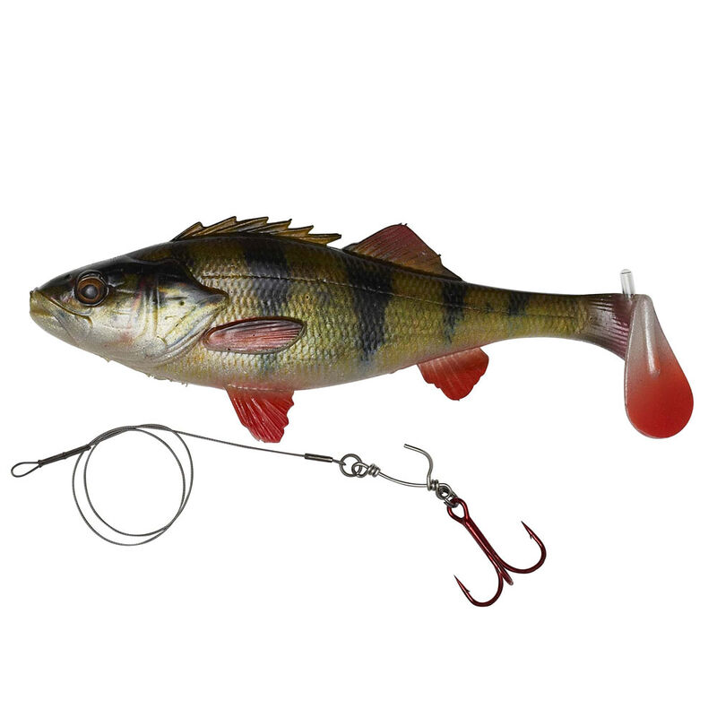 Leurre souple shad carnassier savage gear 4d perch shad line thru ss 20cm 100g - Leurres shads ...