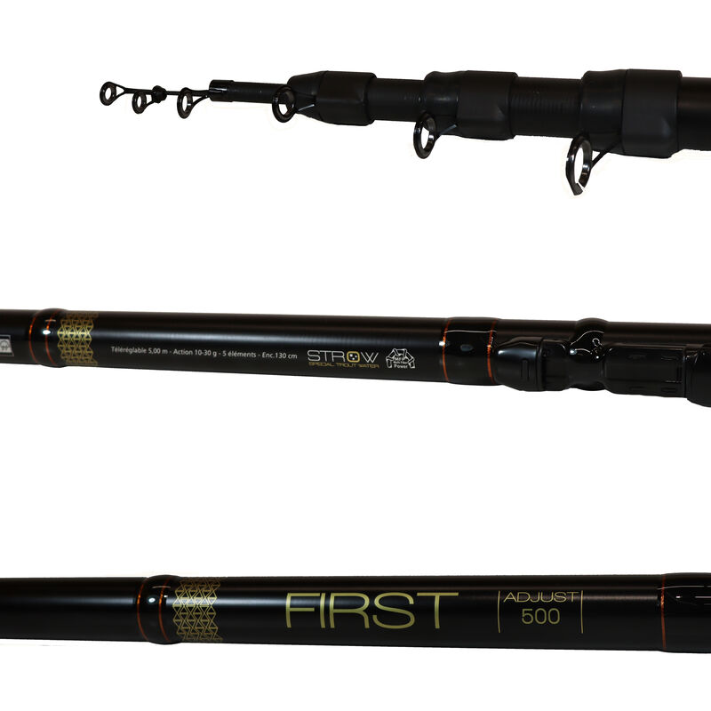 Canne Téléréglable Strow First Adjust 500 5m, max 30g | Pacific Pêche