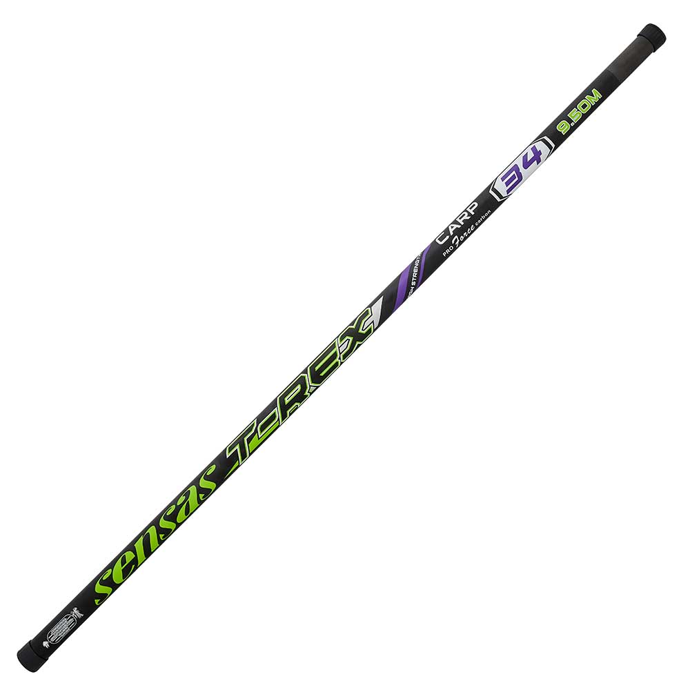Pack canne coup sensas t-rex carp 34 - 9.50m + mini extension + kit ...