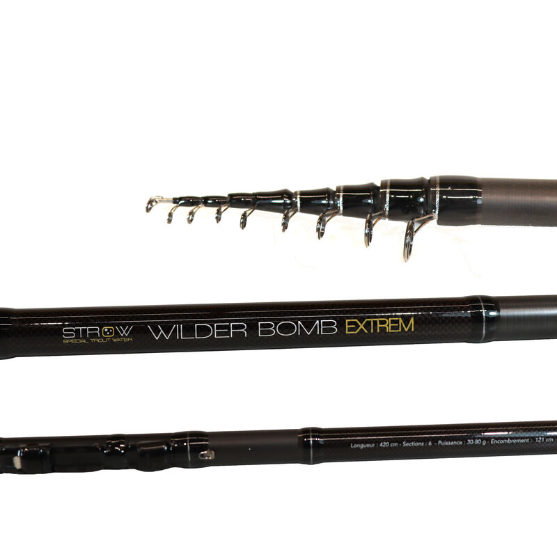 Canne Bombette Strow Wilder Bomb Extrem 4.20m, 30-80g | Pacific Pêche