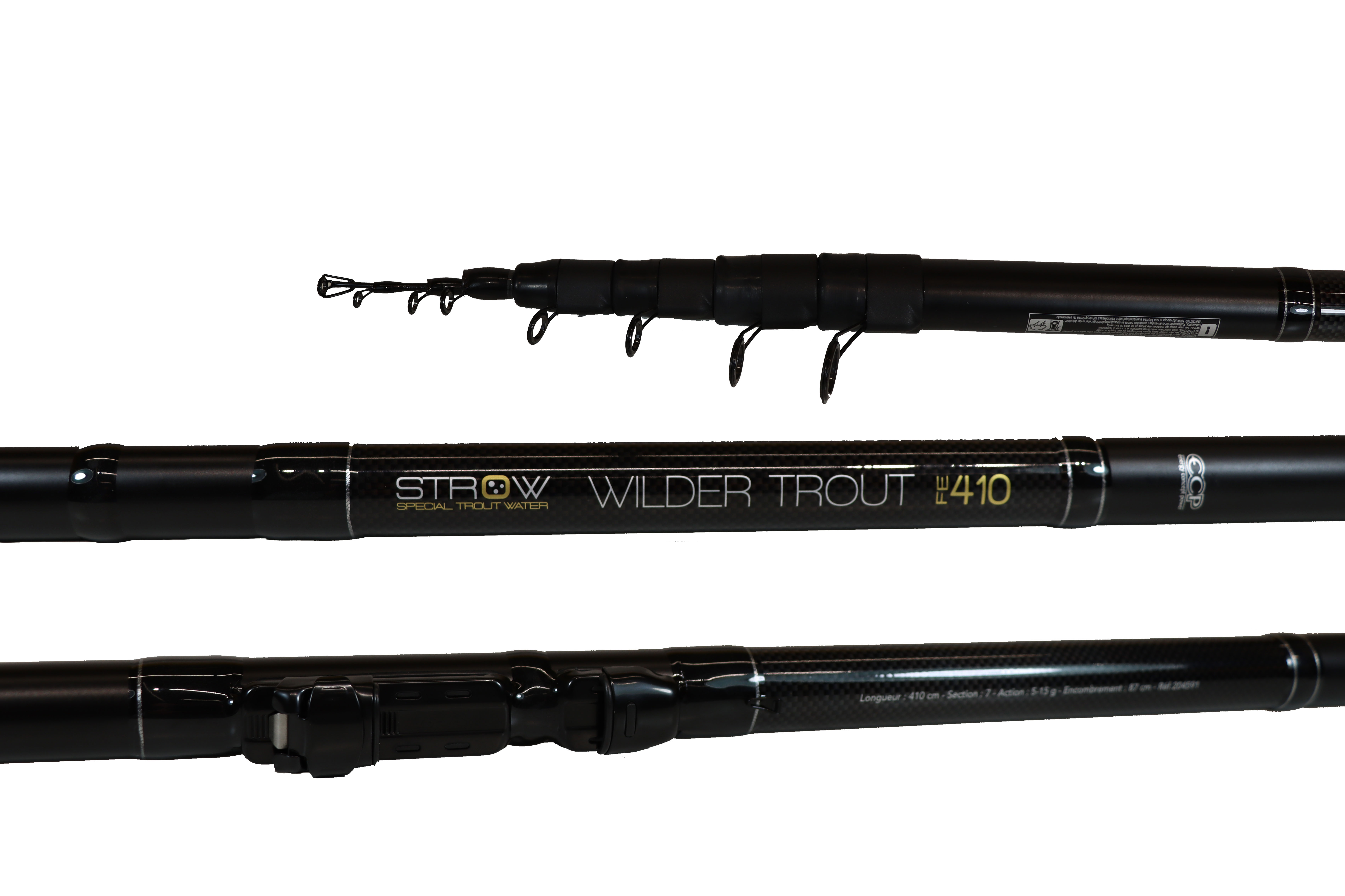 Canne Téléréglable Strow Wilder Adjust FE 410 4.10m, 5-15g | Pacific Pêche